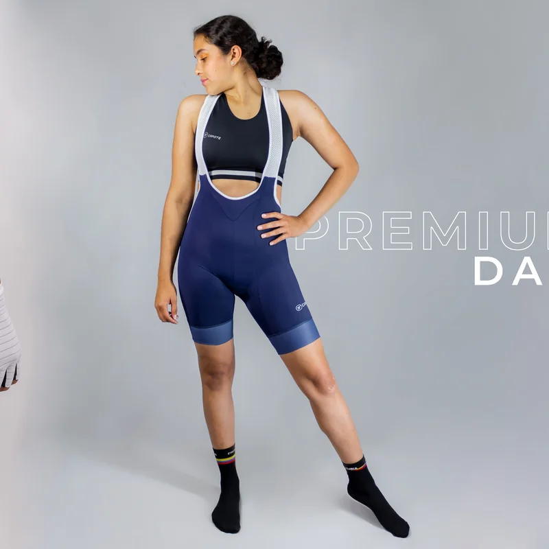 Licra Dama Corta Premium Plus Azul-Capote – Tienda Cardenas BikesandCoffee